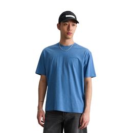 Marc O'Polo Herren T-Shirt "aus softer Bio-Baumwolle", blau, Basic, Gr. M, MARC O'POLO DENIM, unifarben, Obermaterial: 100% Baumwolle, Shirts