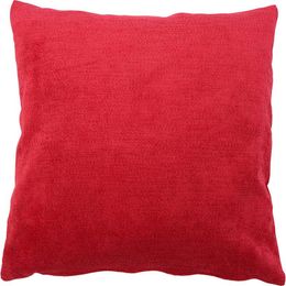 G&ouml;zze Dekokissen &raquo;Muri&laquo; in vielen Unifarben rot Obermaterial: 100% Polyester B/L: 60cm x 60cm, 2 Stk.