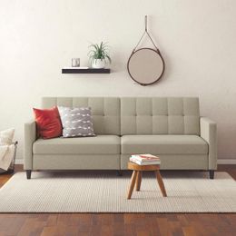 3-Sitzer &raquo;Hartford II&laquo; Bettfunktion, R&uuml;ckenlehne 2-teilig, 3-fach verstellbar, Sitzh&ouml;he 43 cm braun Webstoff 100% Polyester B/H/T: 203cm x 83cm x 83cm