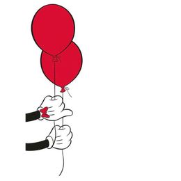 Komar Bild &raquo;Mickey Mouse Balloon&laquo; Disney 1 Stk. tlg. Wandbild zur Dekoration im Kinderzimmer - ohne Rahmen schwarz Holz, Papier B/H/T: 50cm x 70cm, Disney, 