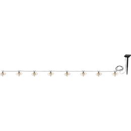 Parforce Traditional Hunting LED-Lichterkette &raquo;Wings&laquo; 8 Stk.-flammig warmw. LEDs ca. 10cm &Oslash;, 210 cm L&auml;nge, Akku, Erdspie&szlig;, Vierfarb-Karton gold Dioden 8 Stk. Flammen 8 Stk., 