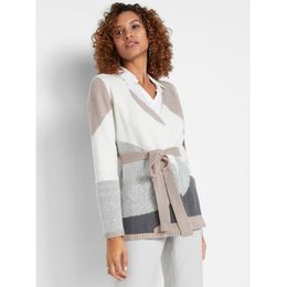 WITT WEIDEN Strickjacke in champagner-puder-gemustert | Gr.: 40