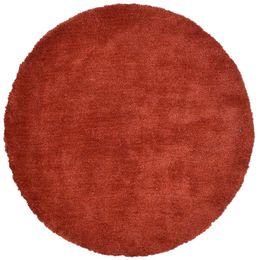Tom Tailor HOME Hochflor-Teppich &raquo;Shaggy Teppich Cozy&laquo; rund 25 mm H&ouml;he Uni Farben, auch in Pastell Farben, weich & kuschelig braun Polyester &Oslash; 190cm 1