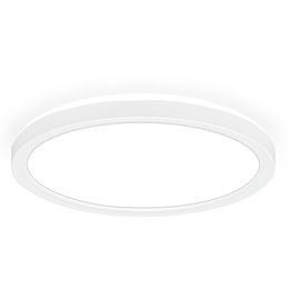 B.K.LICHT LED Deckenleuchte &raquo;BKL1598 Ultraflache Deckenlampe, LED Panel mit Backlight&laquo; LED-Modul 1 Stk. Neutralwei&szlig; 4.000K, 1.900 Lm, 16W, indirekte 