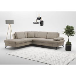 Sit & More sit&more Ecksofa &raquo;Morris Jubi L-Form, B: 238 cm&laquo; mit Armteilfunktion & 1 Zierkissen, optional Schlaffunktion grau 95% Polyester, 5% Polyamid B/H/T: 
