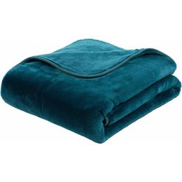 G&ouml;zze Wohndecke &raquo;Premium Cashmere Feeling&laquo; mit premium Cashmere Feeling, Kuscheldecke blau Polyester B/L: 220cm x 240cm