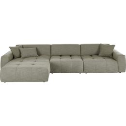 3C Candy Ecksofa &raquo;Yoshy mit Komfortfunktionen, modern und bequem, L-Form&laquo; Zwei verschiedene Sitztiefen durch verstellbare R&uuml;ckenlehne grau 100% 