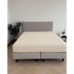 Kayori Spannbettlaken &raquo;Emma&laquo; 100% Baumwollsatin beige Mako-Satin, Obermaterial: 100% Baumwolle B/L: 90cm x 200cm, 1 Stk., Mako-Satin, 90x200 35cm