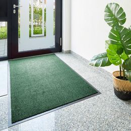 OTTO home Fu&szlig;matte &raquo;Emil, Made in Netherlands&laquo; rechteckig 6 mm H&ouml;he Schmutzfangmatte, Uni Farben, rutschhemmend, waschbar (Handw&auml;sche) gr&uuml;n Polyamid B