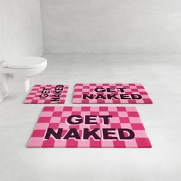 OTTO home Badematte &raquo;Get Naked, modern, Badvorleger, Badezimmer Teppich&laquo; H&ouml;he 20 mm rutschhemmend beschichtet schnell trocknend Badteppich, mit 