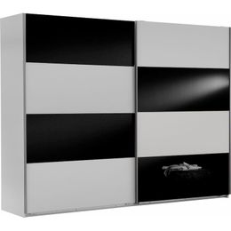wimex Schwebet&uuml;renschrank &raquo;Easy&laquo; mit Teilglas schwarz-wei&szlig; B/H/T: 270cm x 210cm x 65cm, T&uuml;ren: 2 Stk.