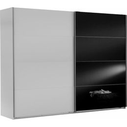 wimex Schwebet&uuml;renschrank &raquo;Easy&laquo; mit Teilglas schwarz-wei&szlig; B/H/T: 225cm x 210cm x 65cm, T&uuml;ren: 2 Stk.