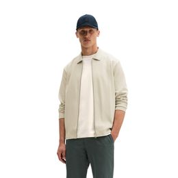 Marc O'Polo MARC O'POLO Herren Sweatjacke "mit feiner Struktur", beige, Gr. M, unifarben, Obermaterial: 100% Baumwolle, Sweatjacken