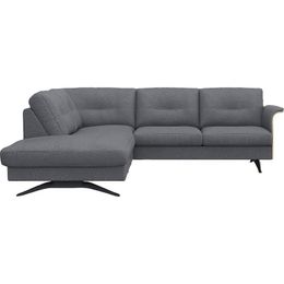 FLEXLUX Ecksofa &raquo;Glow, super bequem durch hochwertigem Sitzaufbau mit Federkern, L-Form&laquo; Modernes skandinavisches Design blau 62% Polyester/17%