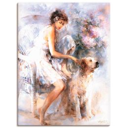 Artland Leinwandbild &raquo;Freunschaft&laquo; Frau 1 Stk. tlg. auf Holzrahmen gespannt beige Leinwand B/H/T: 30cm x 40cm, Leinwandbild Frau Hochformat, 1 Stk.