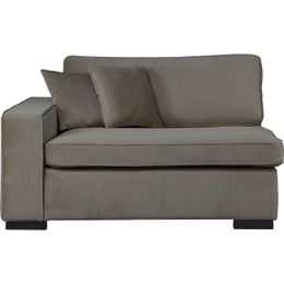 Home Affaire Sofaelement &raquo;Skara XXL&laquo; Modul XXL - zum eigenen Zusammenstellen, Armlehne links/rechts w&auml;hlbar grau 100% Polyester Samtoptik, Armlehne 