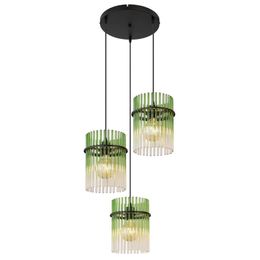 Globo LIGHTING H&auml;ngeleuchte &raquo;GORLEY&laquo; E27 1 Stk. H&auml;ngelampe Glasst&auml;be amber klar verlaufend elegant Wohnzimmer &Oslash; 47cm H: 140cm, 1 Stk.