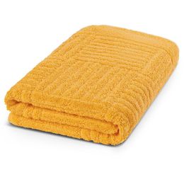 Ross Duschtuch &raquo;CARRE&laquo; 100% Baumwolle, Rippenstruktur, gro&szlig;e Farbauswahl gelb Frottier, Frottier B/L: 70cmx140cm, 1 Stk., Frottier