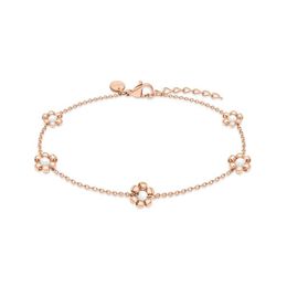 s.Oliver Fu&szlig;kette &raquo;Flower, Blumen-Design&laquo; mit Kunststoffperle Edelstahl Perlen Fu&szlig;kette