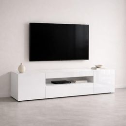 OTTO home Lowboard &raquo;LORENZO 2, TV-Board, TV-Kommode, TV-Schrank, TV-Unterschrank, TV-M&ouml;bel&laquo; Modernes lackiertes Hochglanz TV-Board, grifflos, Breite 