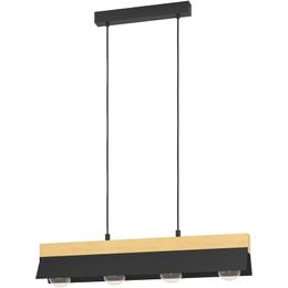 Eglo H&auml;ngeleuchte &raquo;TARRAFO&laquo; E27 1 Stk. H&auml;ngeleuchte in schwarz und braun aus Stahl, Holz - exkl. E27 - 40W braun H: 110cm, 1 Stk.