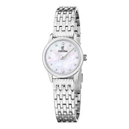 Festina Damen Quarzuhr &raquo;Mademoiselle&laquo; Armbanduhr, Damenuhr, Edelstahlarmband, analog silber Einheitsgr&ouml;&szlig;e