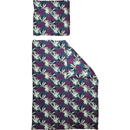 Adam Bettw&auml;sche &raquo;Jungle&laquo; 2 Stk. aus 100 % Bio-Baumwolle, 2 teilig - Bettw&auml;sche Set lila Renforc&eacute;, Obermaterial: 100% Baumwolle B/L: 135cm x 220cm, 1 Stk., 