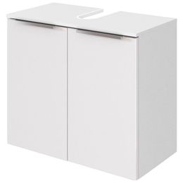 Welltime Waschbeckenunterschrank &raquo;Matera&laquo; Breite 60 cm, mit hochwertigen matten MDF-Fronten wei&szlig; Holzwerkstoff, MDF wei&szlig;, B/H/T: 60cm x 55cm x 35cm, 