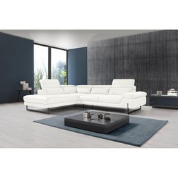 Egoitaliano Ecksofa &raquo;Queenie, extravagantes Sofa mit erstklassigem Sitzkomfort, L-Form&laquo; mit verstellbarer Armlehne und Kopfteilen f&uuml;r Wohlf&uuml;hlkomfort wei&szlig; Luxus-