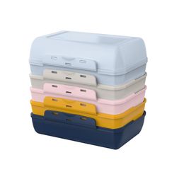 Emsa Lunchbox &raquo;Variabolo&laquo; platzsparend, verschiedene Farbkombinationen, sp&uuml;lmaschinenfest bunt Polyprophylen (PP) B/H/L: 11cm x 14cm x 16cm
