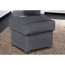 Sit & More sit&more Hocker &raquo;Benson&laquo; grau Luxus-Kunstleder;NaturLeder (der Sockel ist in passendem Kunstleder bezogen);Luxus-Microfaser Altara Nubuck B/H/T: 58cm 