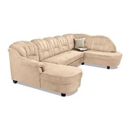 Home Affaire Wohnlandschaft &raquo;Budapest, viel Platz, Breite 288cm, zeitlos und elegant, U-Form&laquo; wahlweise mit Bettfunktion beige B/H/T: 288cm x 84cm x 