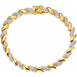Firetti Damen Armband &raquo;Schmuck Geschenk Silber 925 Armschmuck Armkette&laquo; mit Diamanten silber 19cm, Diamanten Silber 925 (Sterlingsilber)