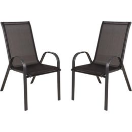 Garden Pleasure Stapelstuhl &raquo;RIONA&laquo; (Set) 2 Stk.leicht montierbar Kunststoff, Polyester, Stahl B/H/T: 55cm x 94cm x 73cm, 2 Stk., Polyester