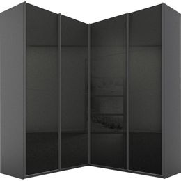Rauch Schwebet&uuml;renschrank &raquo;Schrank Garderobe Eckkleiderschrank QUADRA Front in Dekor/Hochglanz&laquo; Ma&szlig; 181x187 cm, H&ouml;hen 210/229 cm, inkl. Soft-Close-