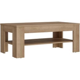 FORTE Couchtisch &raquo;Attention&laquo; Couchtisch, Ablageboden, Holzoptik braun B/H/T: 110cm x 45,5cm x 60cm