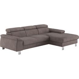 COTTA Ecksofa &raquo;Komaris L-Form, B: 244 cm&laquo; mit Kopfteilverstellung, optional Schlaffunktion, Bettkasten & Licht 94% POLYESTER (PES) 6%POLYAMID (PA) B/H