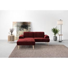Home Affaire Ecksofa &raquo;Swift Scandic Design, komfortabler Federkern, Breite 192cm, L-Form&laquo; Federkern-Polsterung, B/T/H: 192/83/176 cm rot 100% 