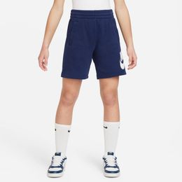 Nike Sportswear M&auml;dchen Sporthose "K NSW CLUB FT SHORT HBR"midnight navy, Gr. M, Obermaterial: 80% Baumwolle, 20% Polyester, Hosen, F&uuml;r Kinder und