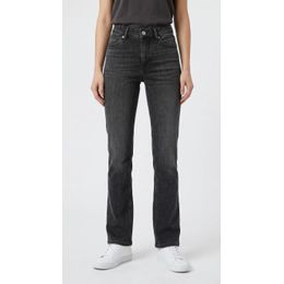 MAC Damen Straight-Jeans "MACMELANIE", schwarz, Gr. 40, Denim/Jeans, Obermaterial: 77% Baumwolle, 10% Polyester, 10% Viskose, 3% Elasthan, Jeans,