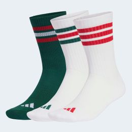 Damen Funktionssocken "3-STREIFEN, KN&Ouml;CHELLANG, MIT POLSTERUNG, 3ER-PACK", adidas Performance, Gr. M, bunt, Obermaterial: 59% Baumwolle, 37%