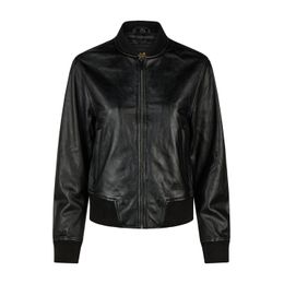 Apple of Eden Damen Lederjacke "Apple of Eden Lederjacke", schwarz, Gr. 36, uni, Obermaterial: 100% Lammleder LEL., Jacken, mit Rippb&uuml;ndchen an den