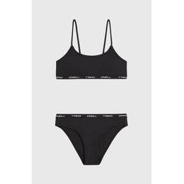 O`Neill O'NEILL M&auml;dchen Bandeau-Bikini "O'NEILL SPORT BIKINI SET", schwarz, Gr. 176, Obermaterial: 82% Polyamid, 18% Elasthan. Futter: 92% Polyester, 8%
