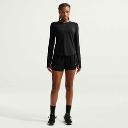 Nike Damen Funktionsshirt "Nike One Classic Women's Dri-FIT Long-Sleeve Top", schwarz, Gr. S, Obermaterial: 89% Polyester, 11% Elasthan, Shirts, mit
