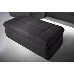 Home Affaire Hocker grau Struktur fein ( 100% Polyester);Struktur flausch (100% Polyester) B/H/T: 136cm x 43cm x 64cm, Flachgewebe