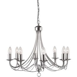 Searchlight Kronleuchter &raquo;Maypole 8Lt Pendant&laquo; E14 1 Stk. silber 8, &Oslash; 60cm H: 50cm, 1 Stk.