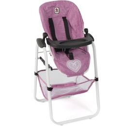 Bayer Chic 2000 CHIC2000 Puppenhochstuhl &raquo;Konfetti&laquo; mit abnehmbarem Tablett rosa Einheitsgr&ouml;&szlig;e Puppenhochstuhl