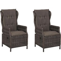 Merxx Gartensessel &raquo;Saviano&laquo; Set, 2 Stk. tlg. R&uuml;ckenlehne verstellbar durch Gasdruckfeder Bezug: 100% Polyester. F&uuml;llung: 100% Polyurethan B/H/T: 58cm