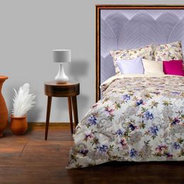 Fleuresse Wendebettw&auml;sche &raquo;Bed Art S&laquo; 2 Stk. Mako Satin 100% Baumwolle mit Rei&szlig;verschluss beige Mako-Satin, Obermaterial: 100% Baumwolle B/L: 135cm x 