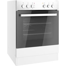KOCHSTATION Herdumbauschrank &raquo;KS-Milan&laquo; Herdumbauschrank 60 cm, matte oder hochgl&auml;nzende Fronten wei&szlig; Holzwerkstoff wei&szlig;, B/H/T: 60cm x 82cm x 60cm